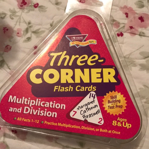 Other | Threecorner Flash Cards Multiplication | Poshmark